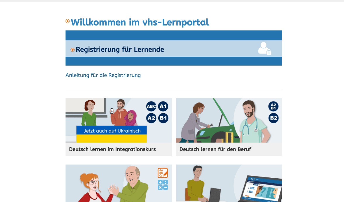 Zuhause Lernen: VHS-Lernportal - In-Haus e.V.